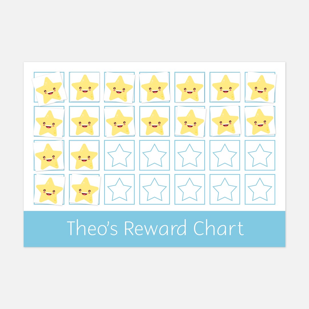 Personalized Stars Reward Chart: Kids Behavior Management - Etsy UK