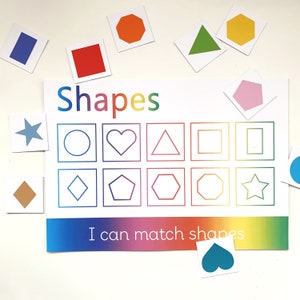 PRINTABLE Shape Matching Learning Mat - STAGE 1 | Homeschooling ...