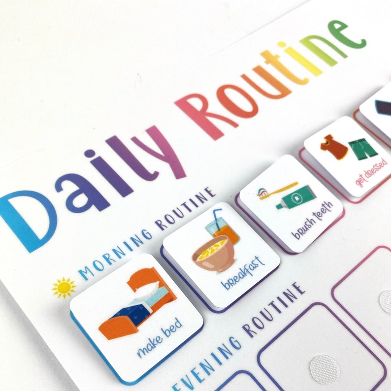 Children's Daily Routine Chart morning and Evening - Etsy UK