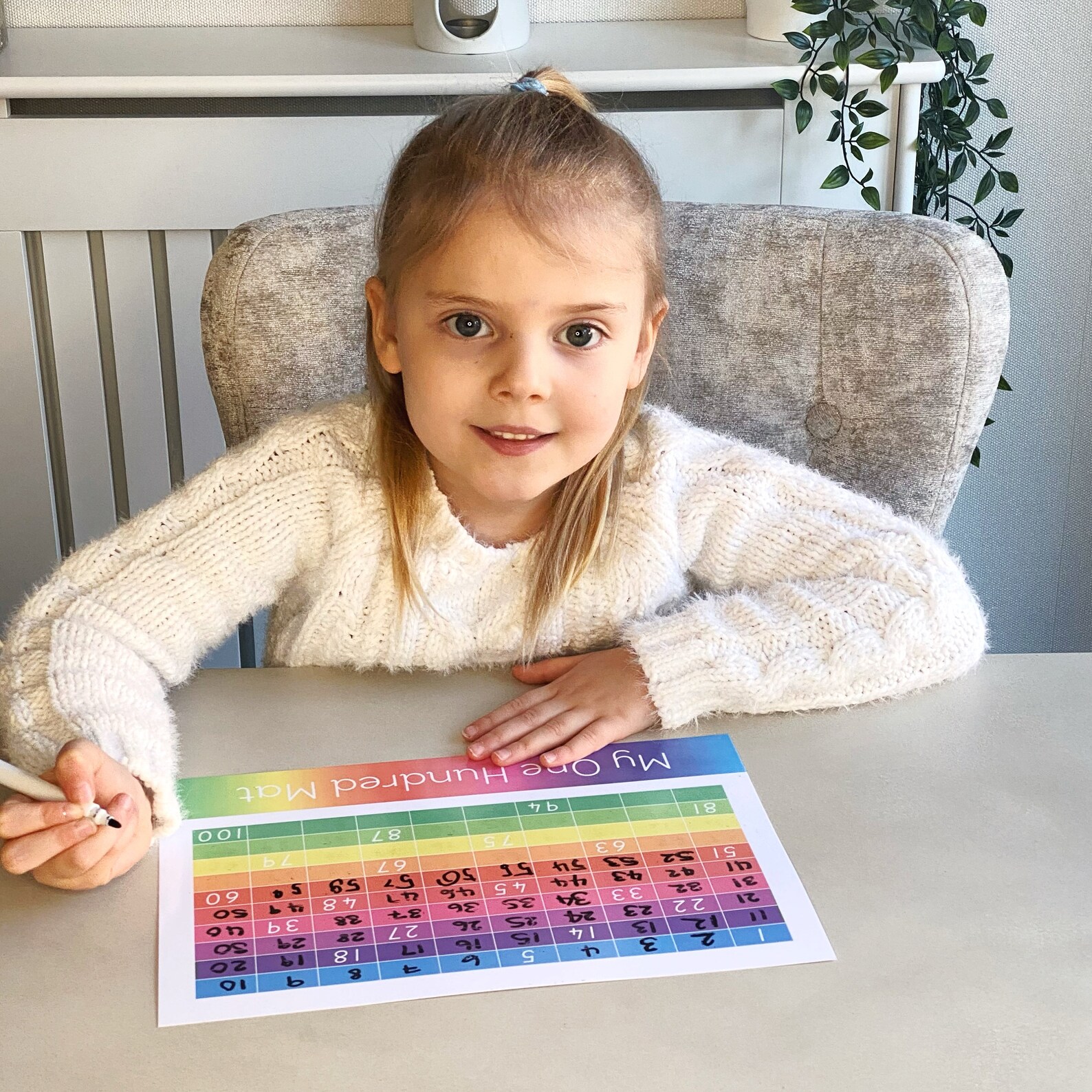 PRINTABLE 100 Square Activity Worksheet Learning Resources | Etsy UK
