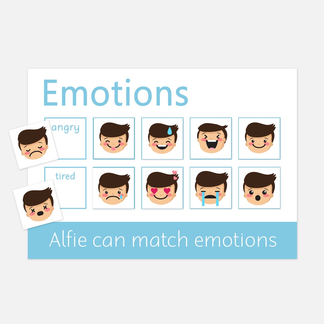 Personalized Emotions Learning Mat: Word Matching, Educational Resource ...