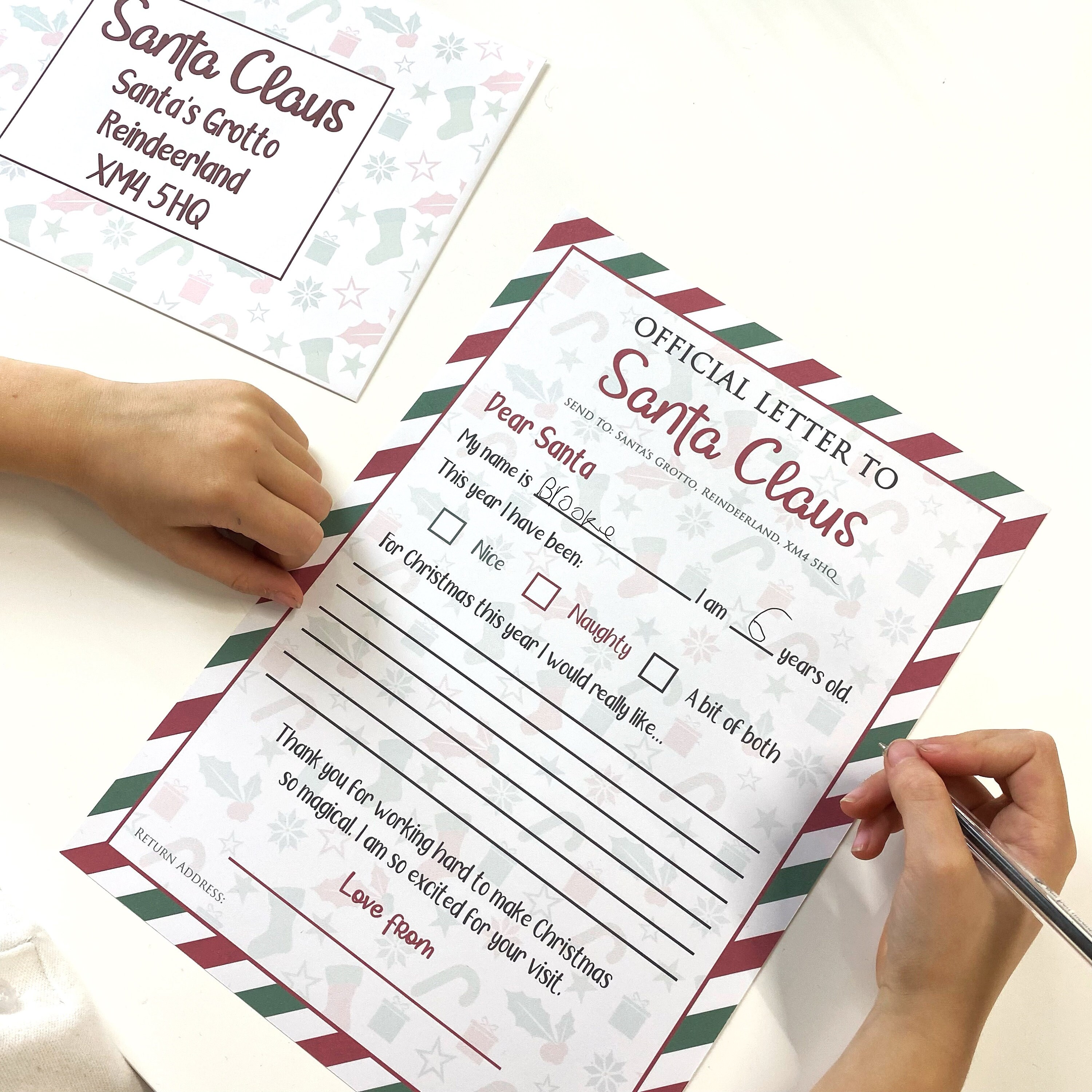 Printable Letter to Santa: Christmas Wish List (PDF) - Etsy