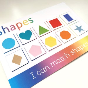 PRINTABLE Shape Matching Learning Mat - STAGE 1 | Homeschooling ...
