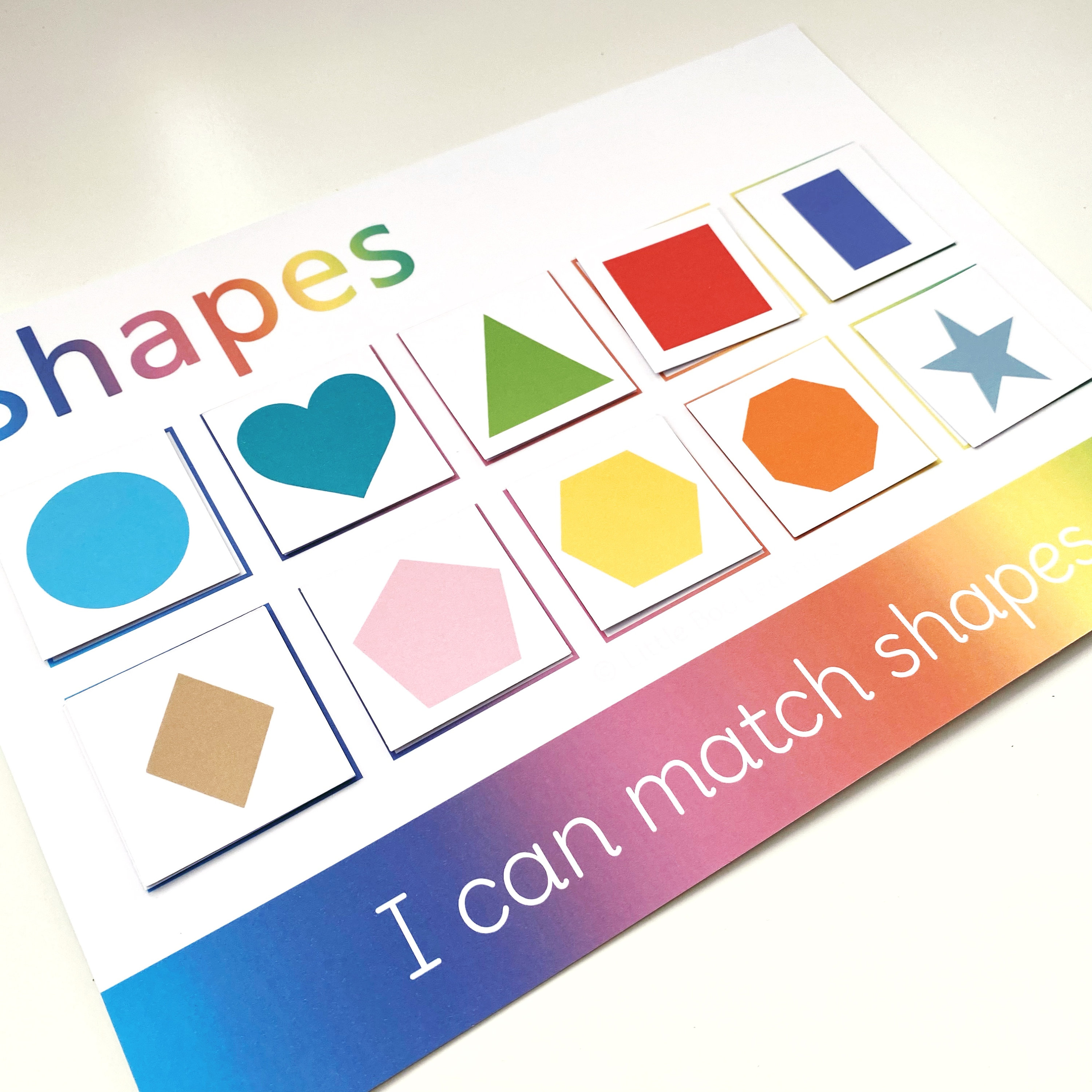 PRINTABLE Shape Matching Learning Mat STAGE 1 - Etsy