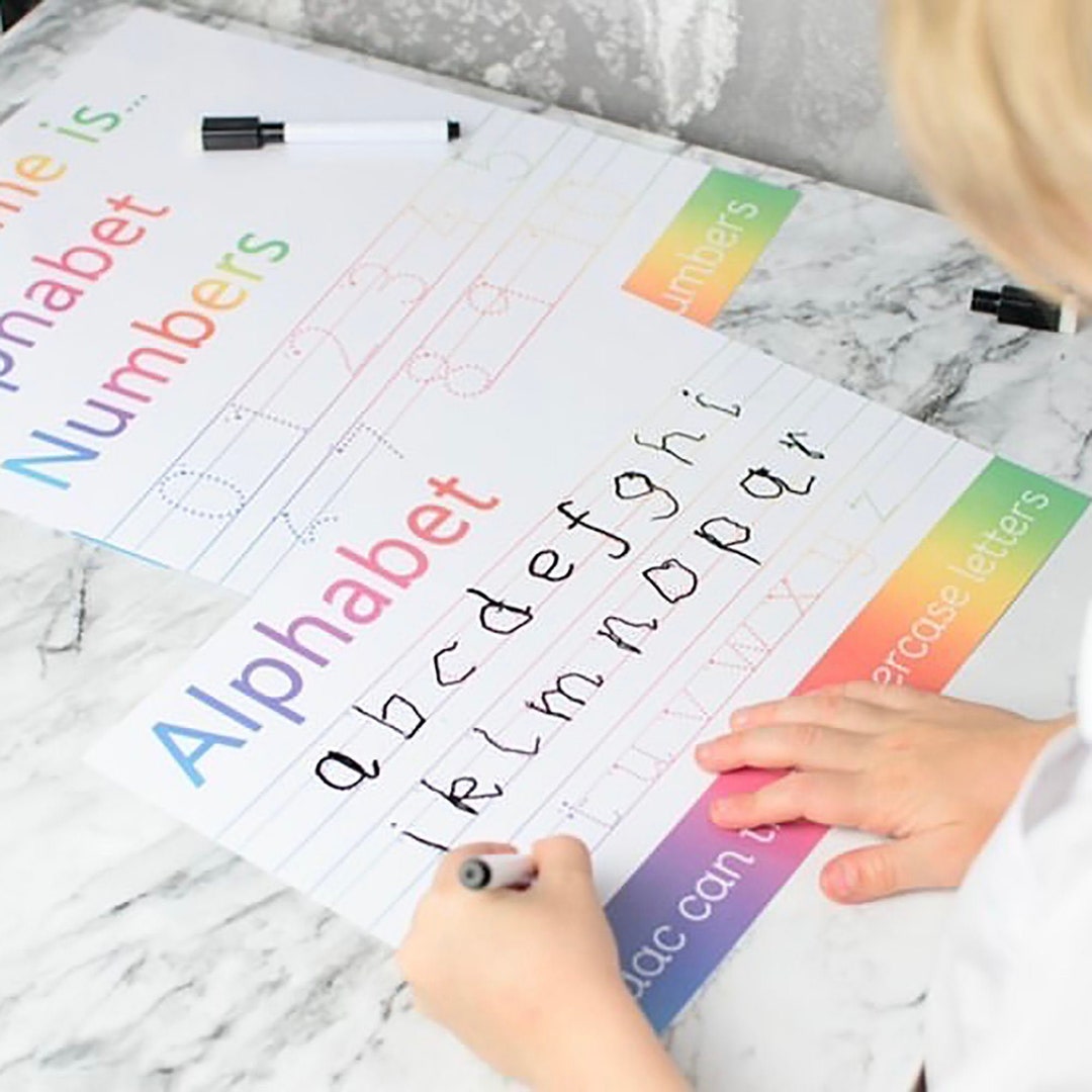 Personalized Handwriting Practice Mats: Alphabet, Numbers, Name Tracing ...