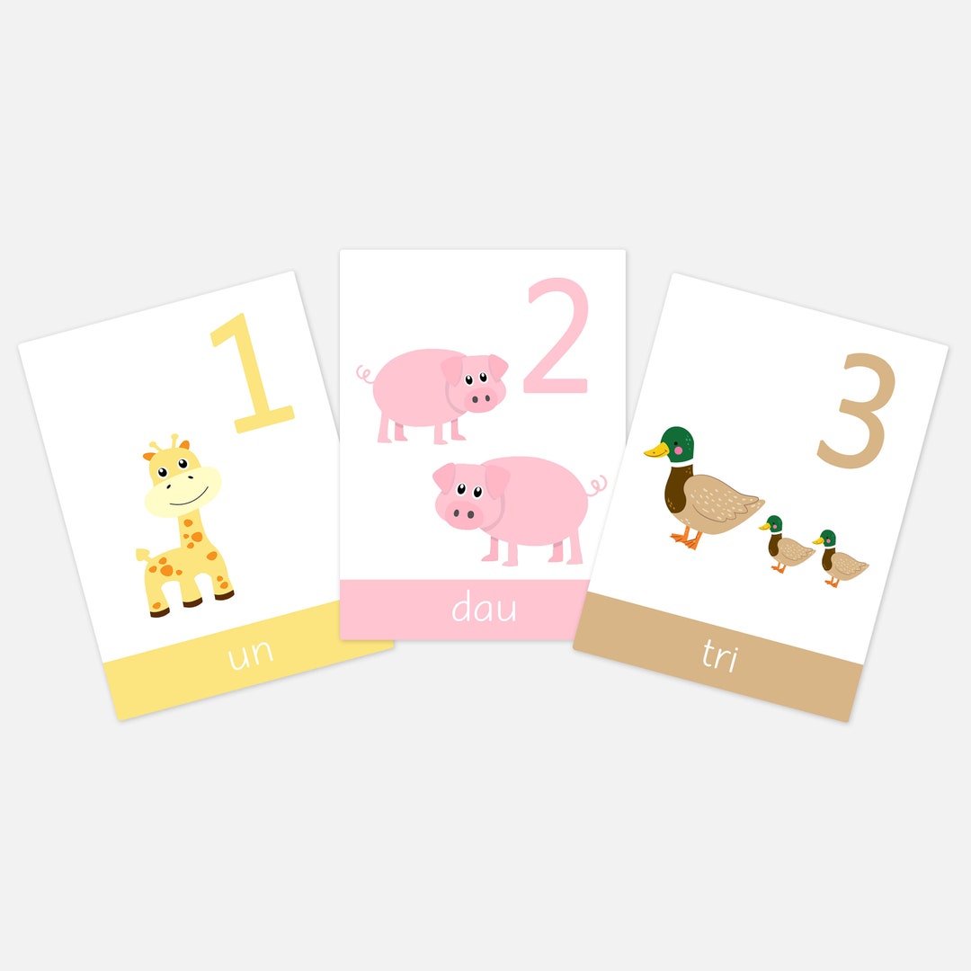 Welsh Numbers Flashcards Educational Learning Resources for - Etsy