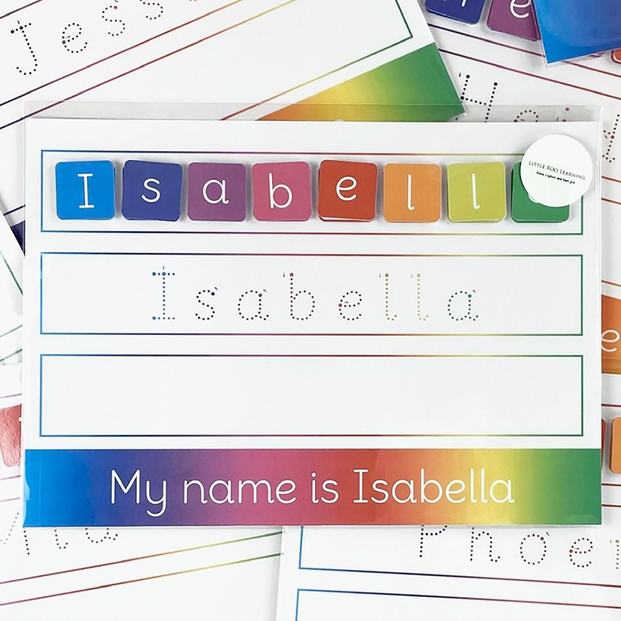 Learning to Write Name Personalised Build It Trace It Write - Etsy UK