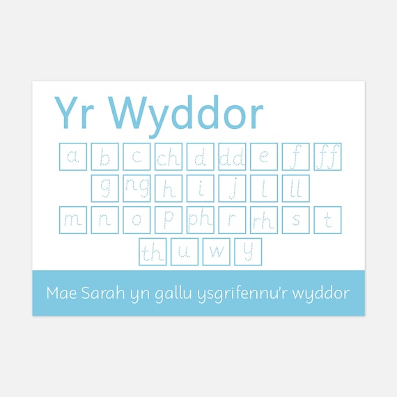 Yr Wyddor Welsh Lowercase Alphabet Learning Mat wipe Clean | Etsy