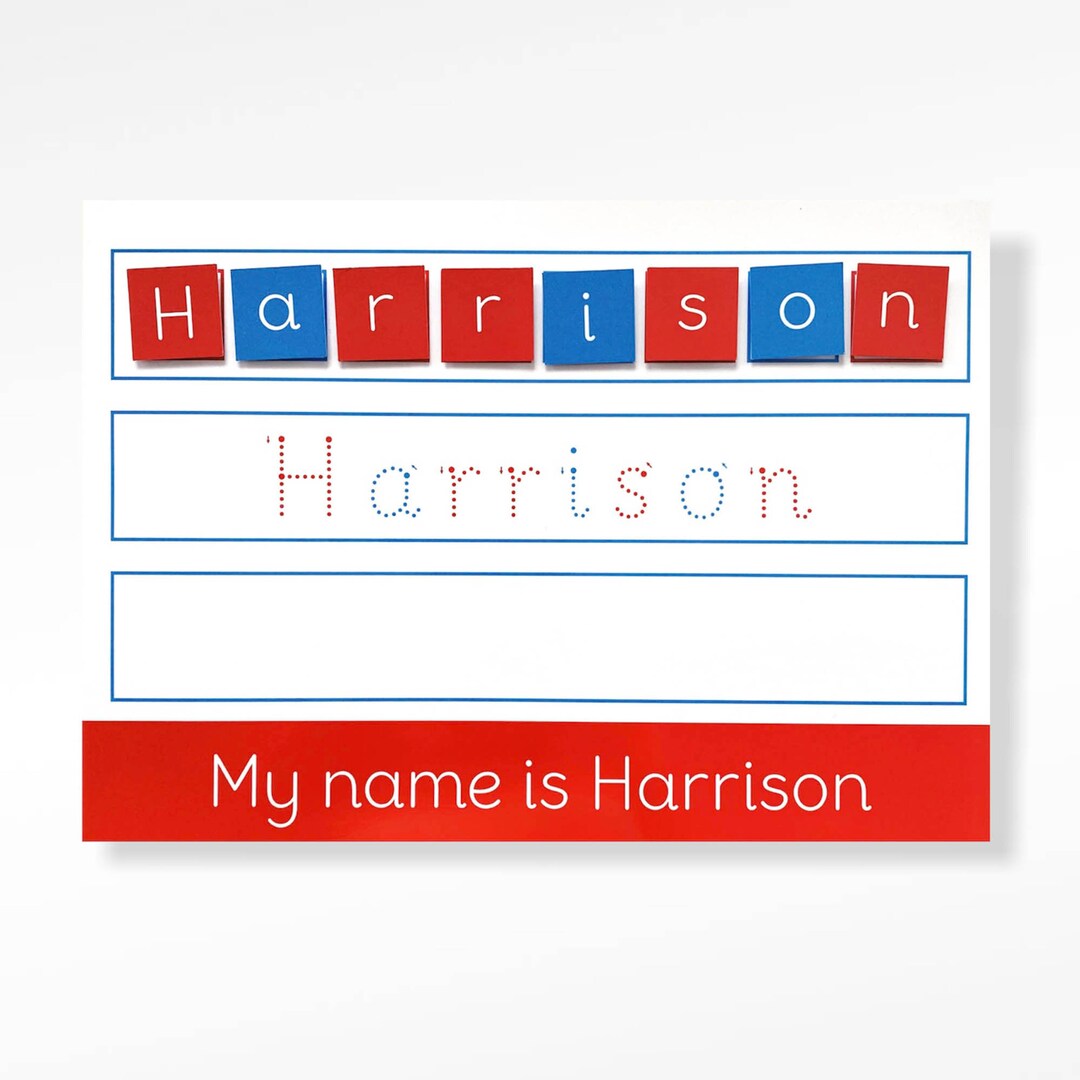 PERSONALISED Build It, Trace It, Write It 'my Name Is...' Learning Mat ...