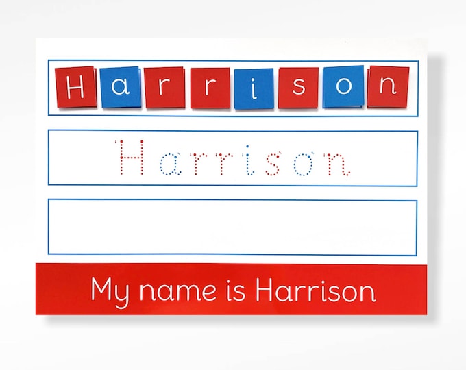 PERSONALISED Build It, Trace It, Write It 'my Name Is...' Learning Mat ...