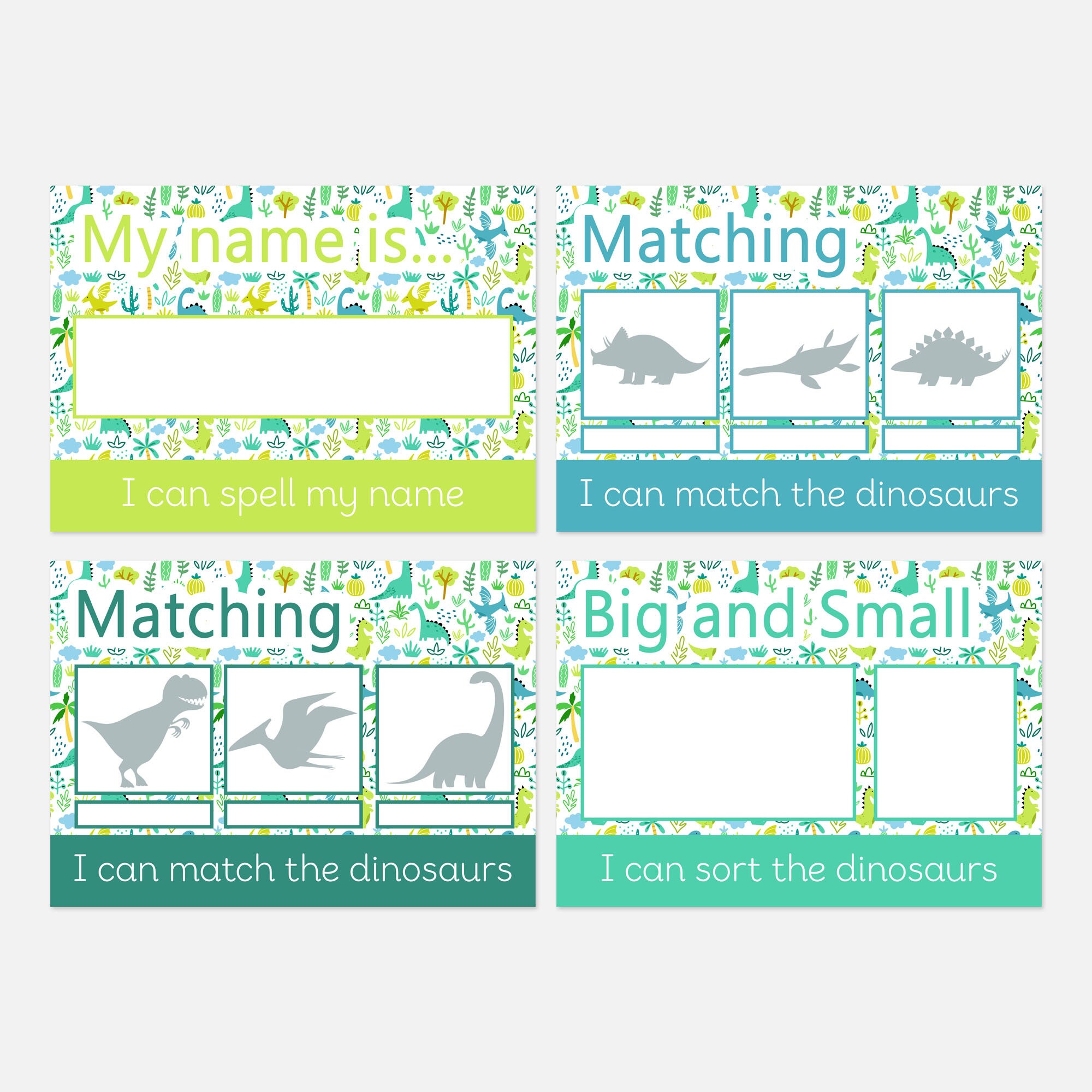 Dinosaur Toddler Busy Book Printable Teaching Resources for | Etsy