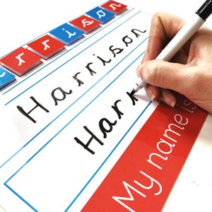 PERSONALISED Build It, Trace It, Write It 'my Name Is...' Learning Mat ...