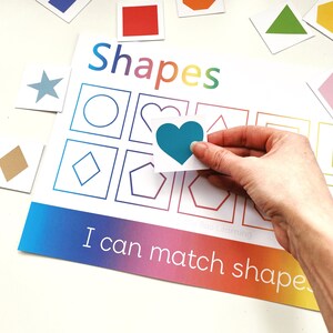 PRINTABLE Shape Matching Learning Mat - STAGE 1 | Homeschooling ...