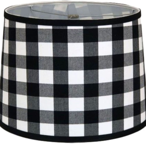 Black and White Buffalo Check Print Shade - Etsy