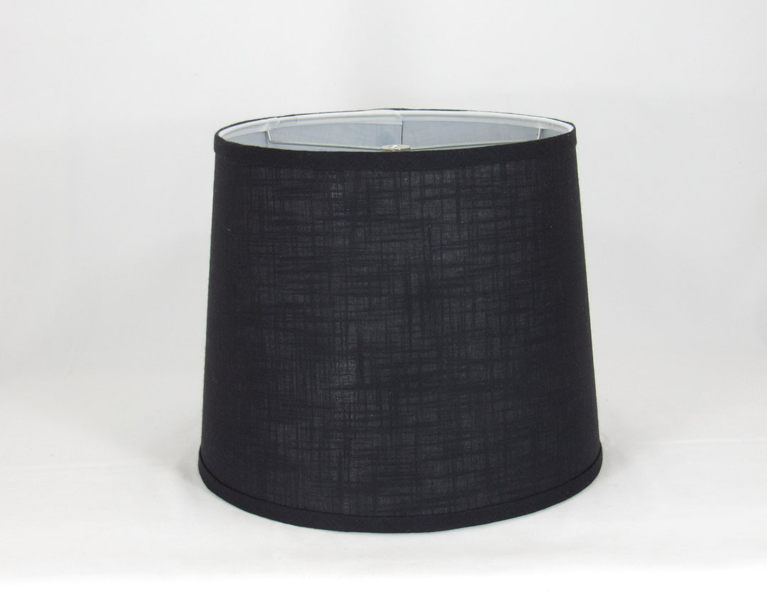 Black Textured Linen Lamp Shade - Etsy