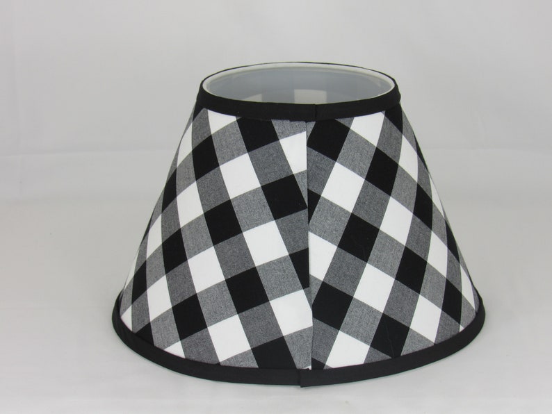 Black and White Buffalo Check Clip-on Lamp Shade - Etsy