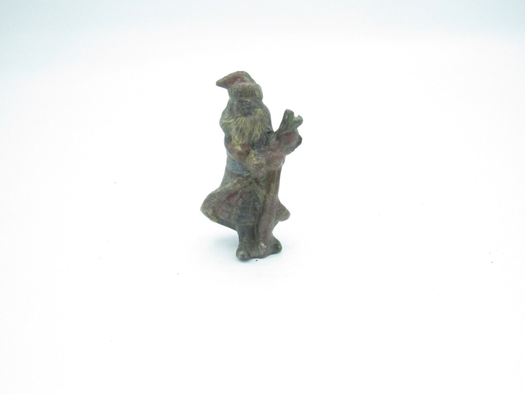 Cast Iron/lead Santa With Stick - Etsy