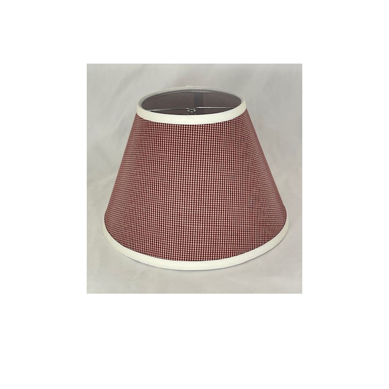 Red Check Clip-on Lamp Shade - Etsy