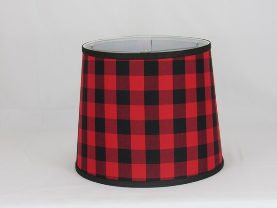 Red and Black Buffalo Plaid Shade | Etsy