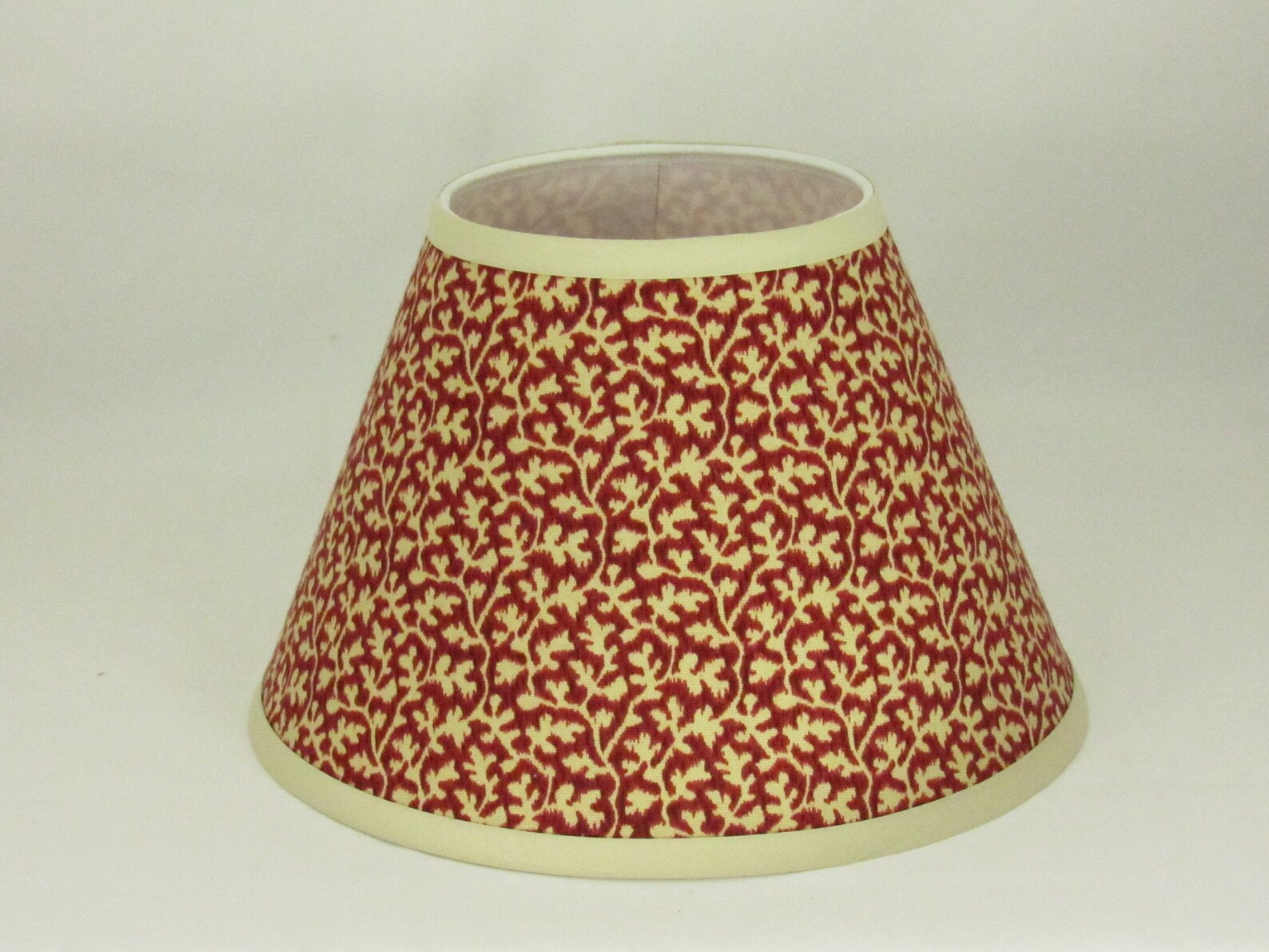 Cream Floral Print on Burgundy Lamp Shade - Etsy