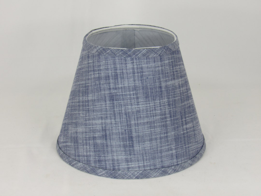 Blue Textured Linen Clip-on Lamp Shade - Etsy