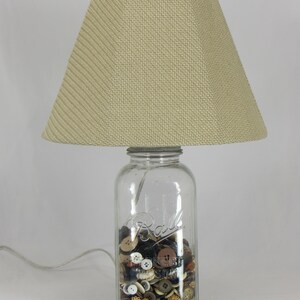 Clear Mason Jar Lamp With Shade - Etsy