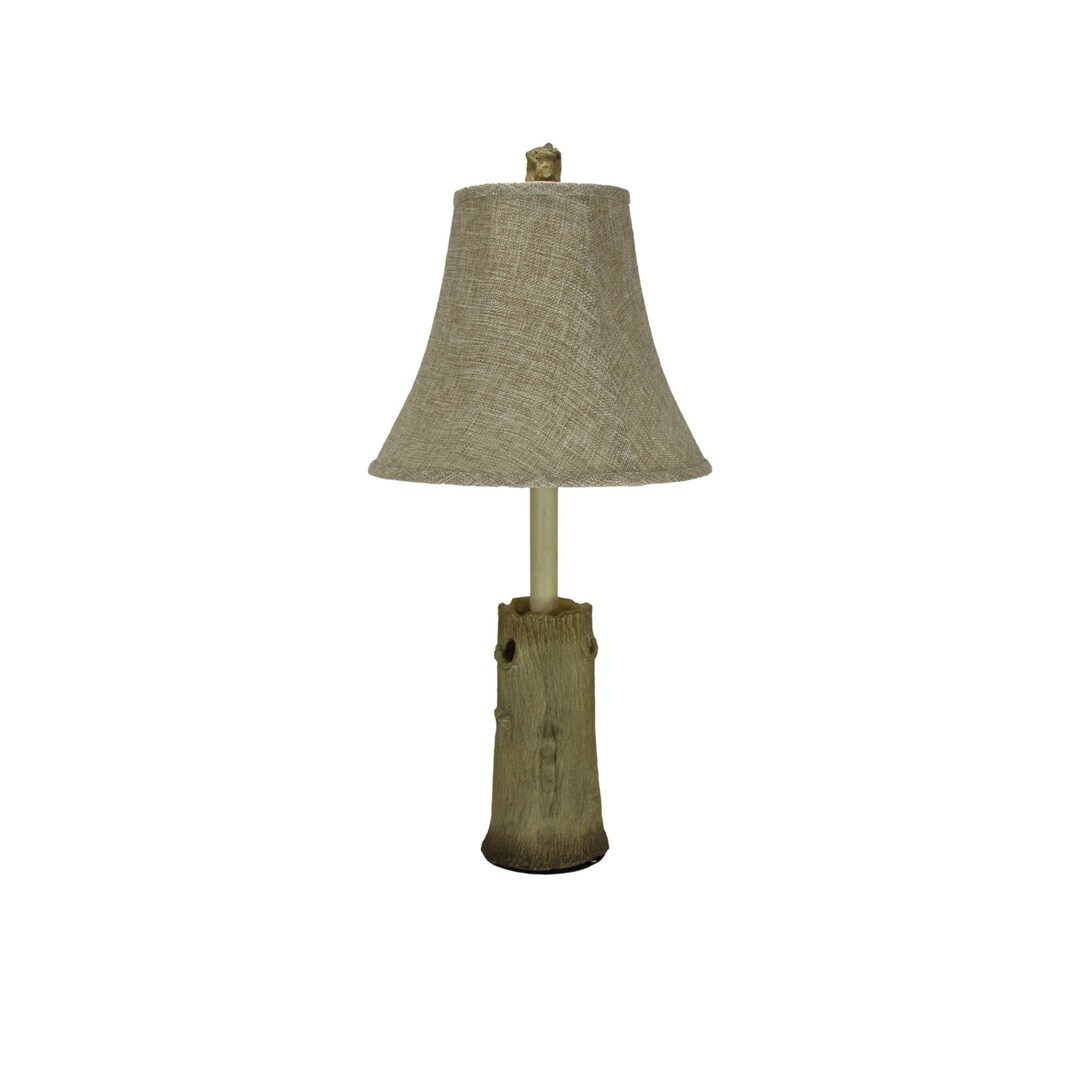 Tree Trunk Table Lamp With Linen Lamp Shade - Etsy