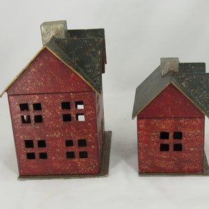 Paper Mache House Set of 2 - Etsy
