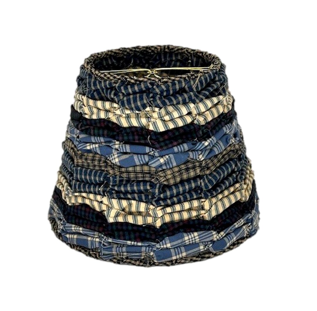 Blue Rag Clip-on Lamp Shade - Etsy