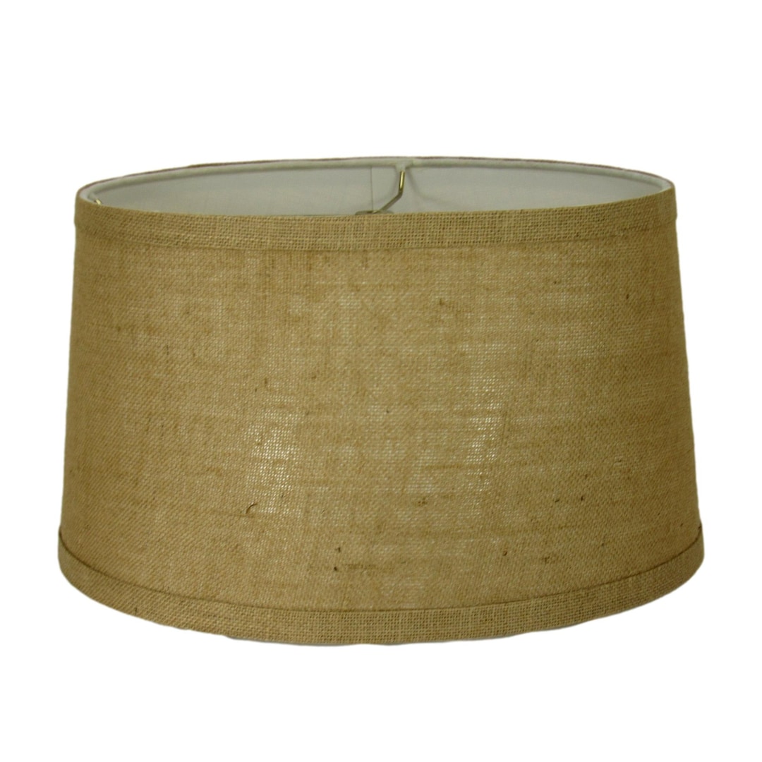 Burlap Oval Lamp Shade – Spider/washer Fitter - Etsy