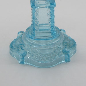 Vintage Light Blue Tinted Glass Oil Lamp - Etsy