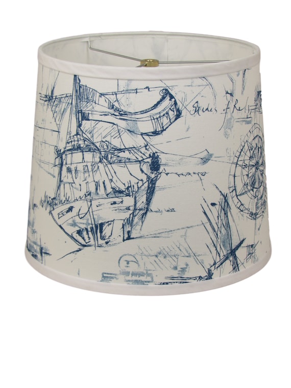 Blue Nautical Lamp Shade | Etsy