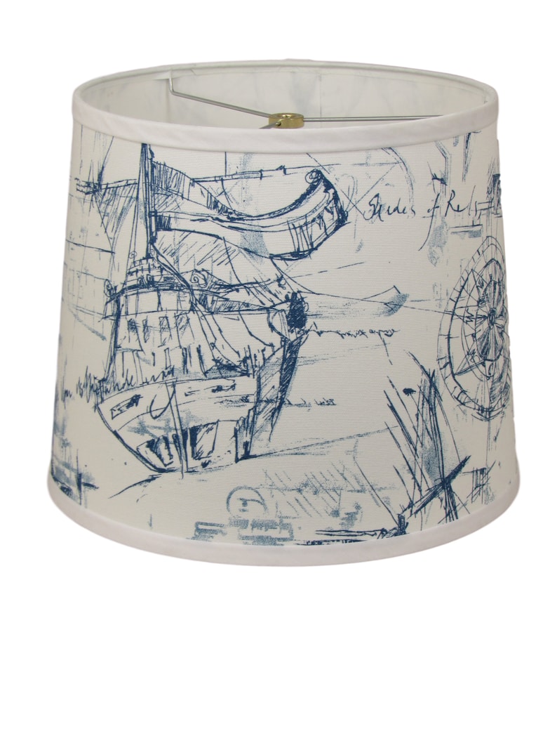 Blue Nautical Lamp Shade - Etsy