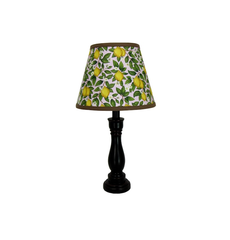 Black Cody Accent Lamp With Lemon Clip-on Lamp Shade - Etsy