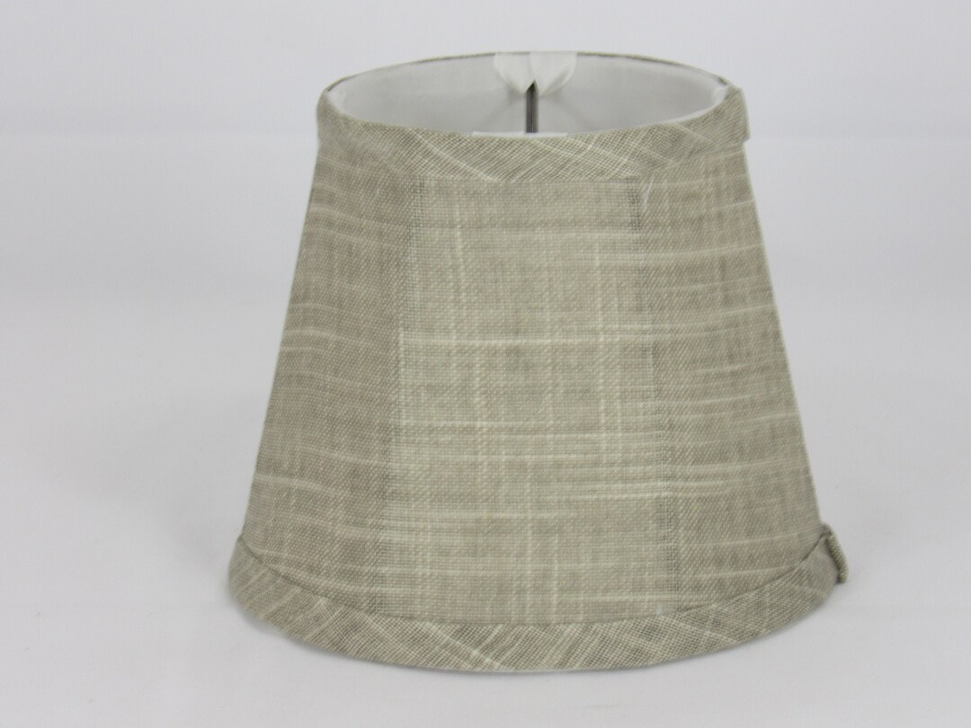 6" Gray Linen Chandelier Shade - Etsy