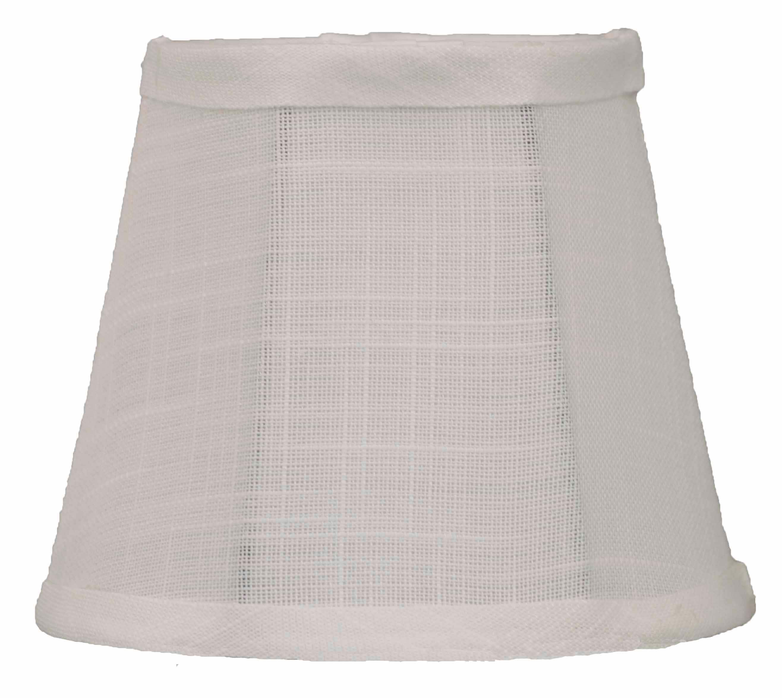 6 White Linen Chandelier Lamp Shade - Etsy