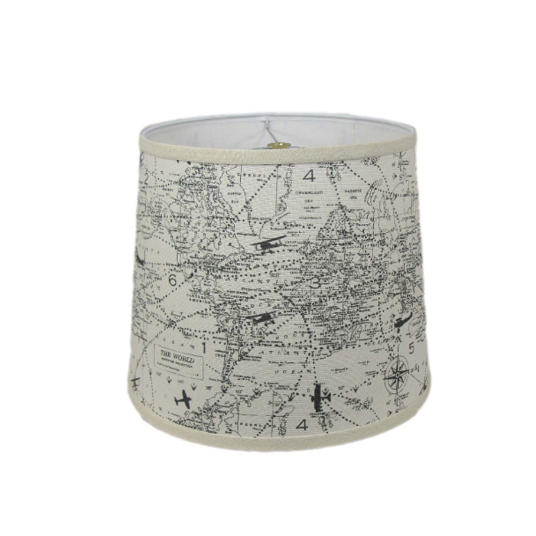 World Map Print Shade - Etsy