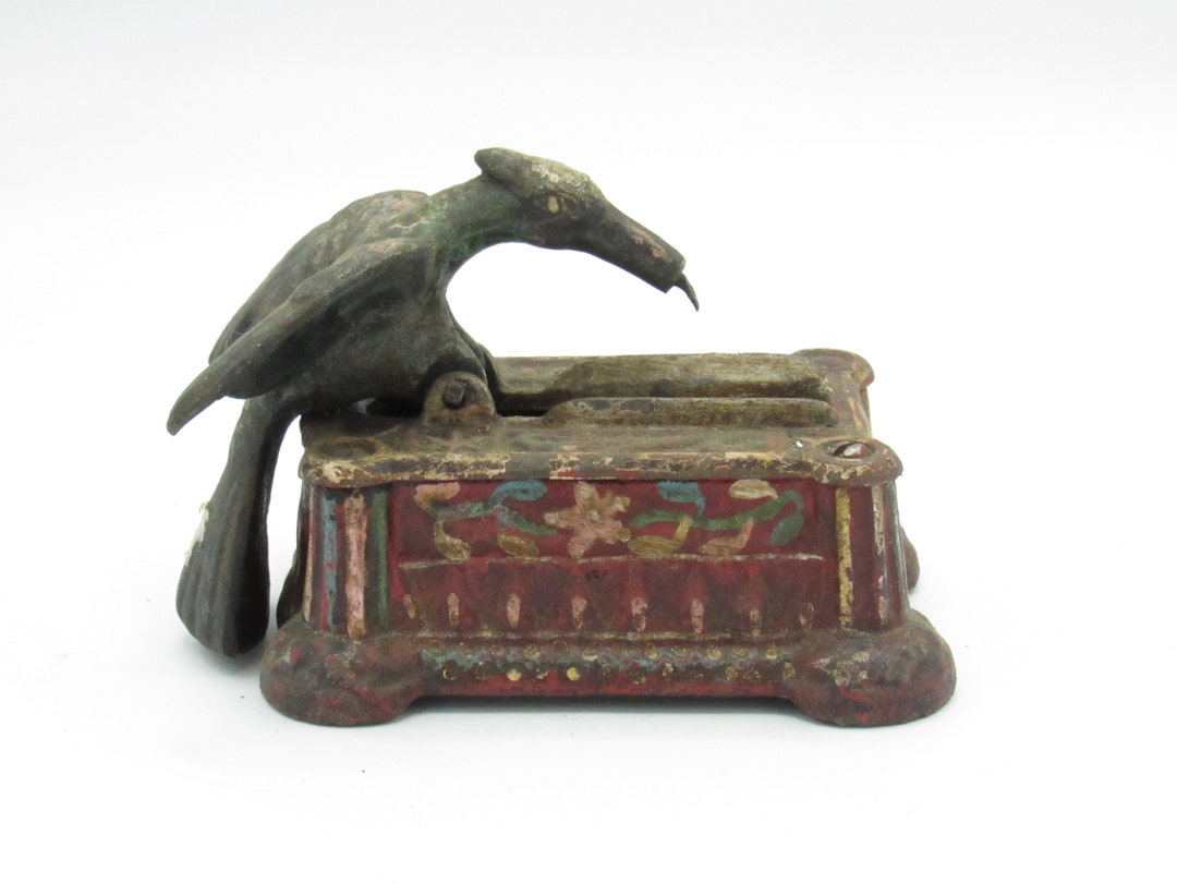 Cast Iron Figural Inkstand and Toothpick Holder - Etsy
