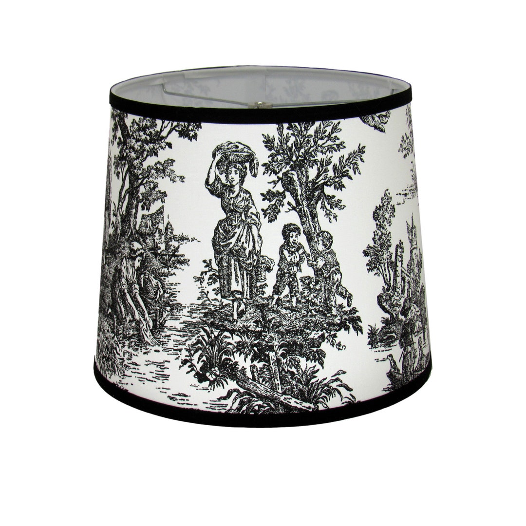 Black Toile Lamp Shade - Etsy