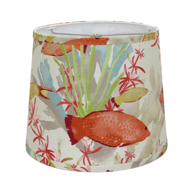 Tropical Fish Drum Lamp Shade – Underwater Ocean Coral Reef Design ...