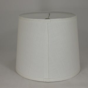 White Textured Linen Lamp Shade - Etsy