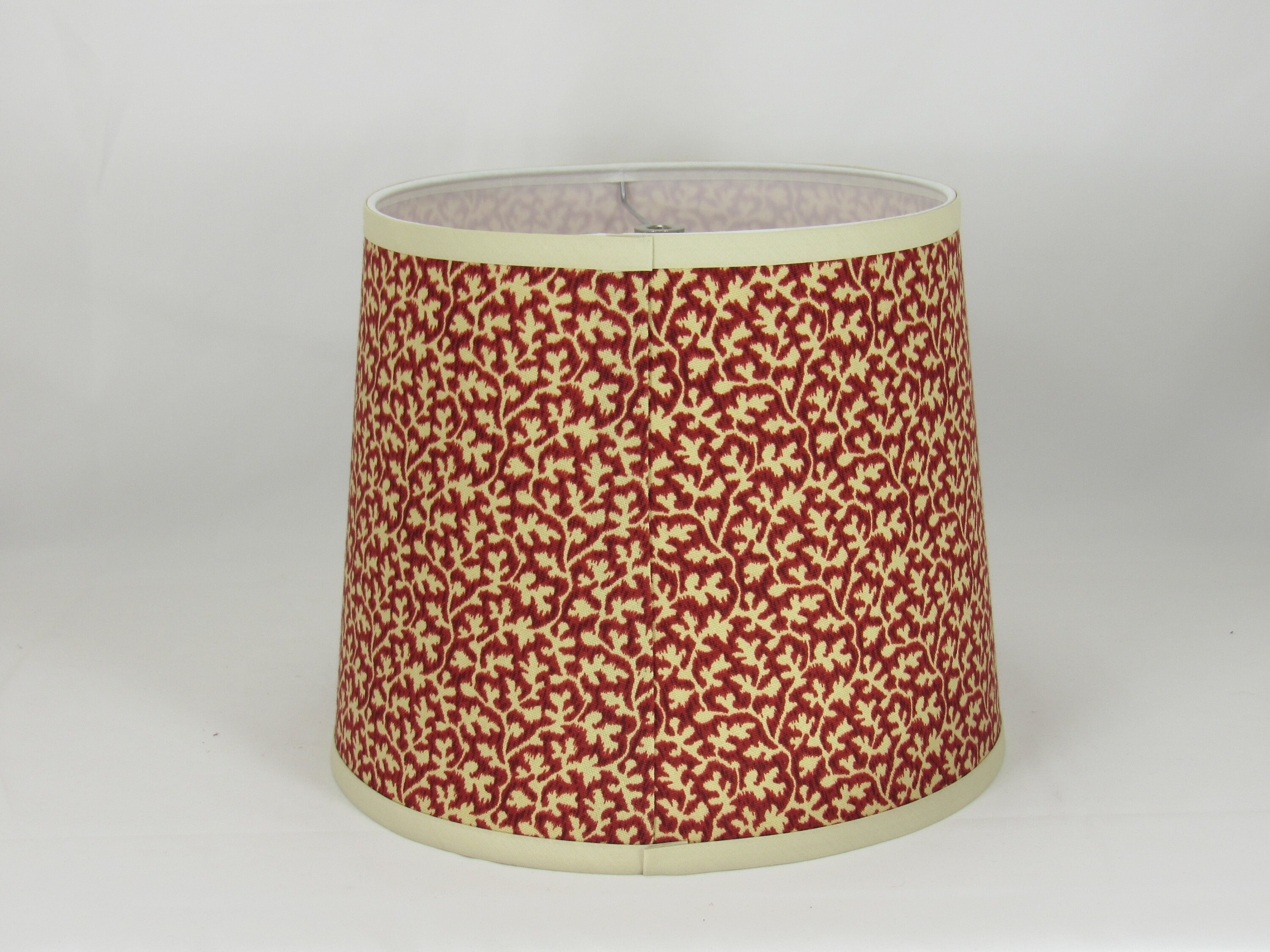 Cream Floral Print on Burgundy Lamp Shade - Etsy