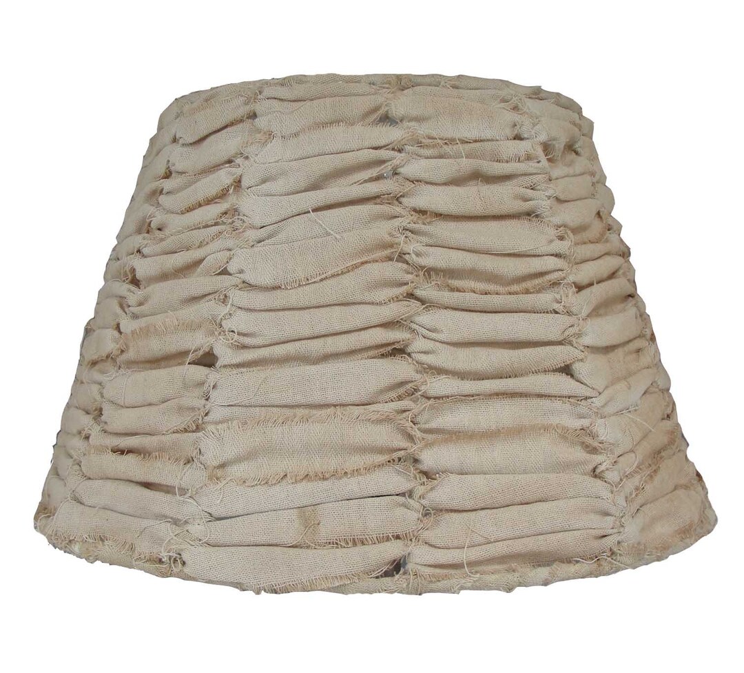 16" Tea Stained Rag Lamp Shade - Etsy