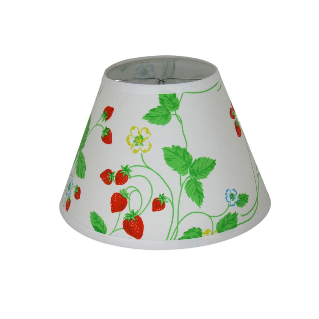 Strawberry Pattern Fabric Lamp Shade- Clip On - Etsy