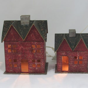 Paper Mache House Set of 2 - Etsy