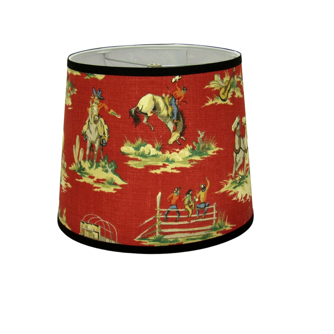Vintage Western Themed Lamp Shade - Etsy