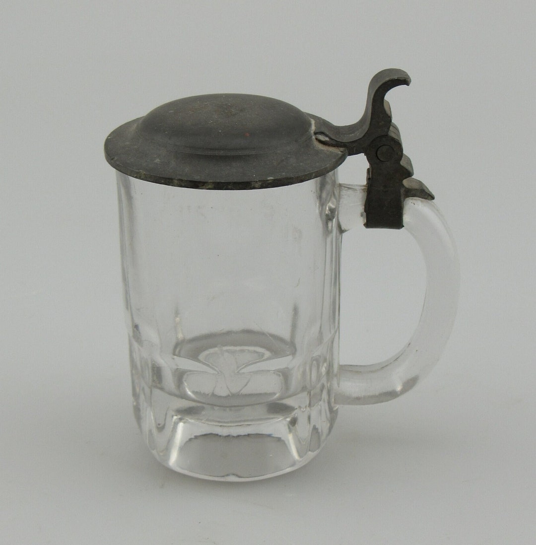 Mini Antique Stein With Pewter Lid - Etsy