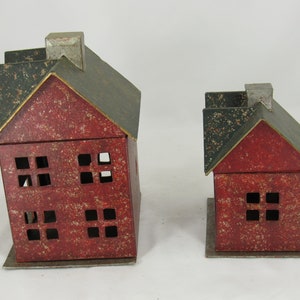 Paper Mache House Set of 2 - Etsy