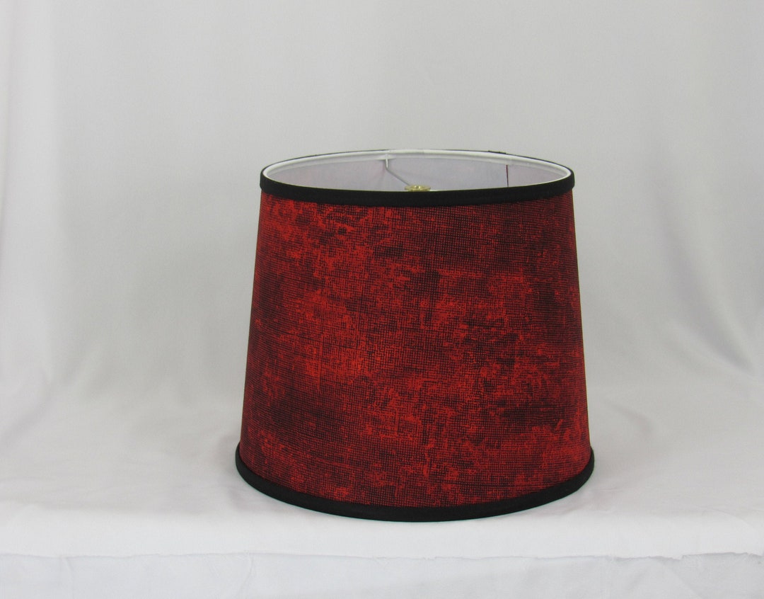 Red Print Lamp Shade - Etsy