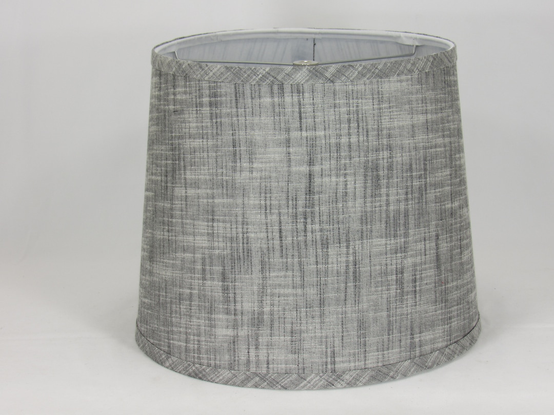 Dark Gray Textured Linen Lamp Shade - Etsy